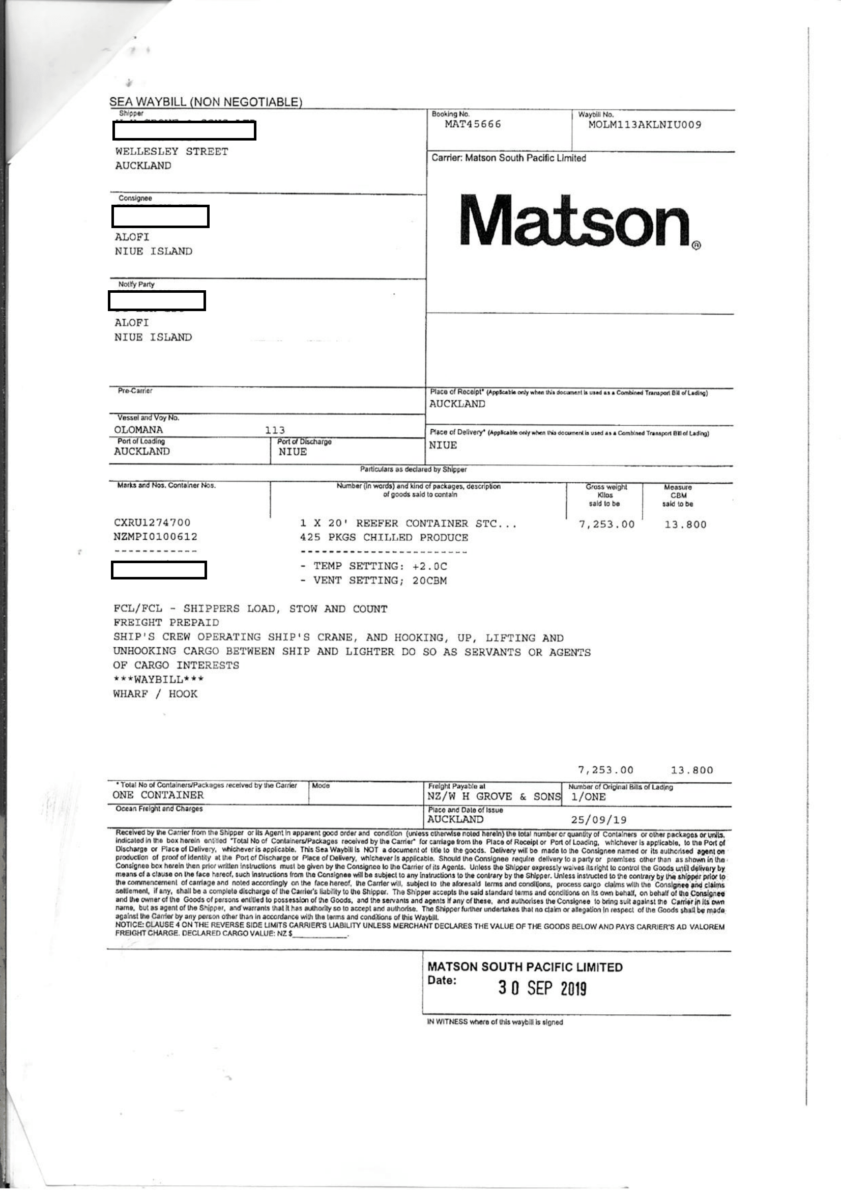 Niue Trade Portal, Import and Export procedures
